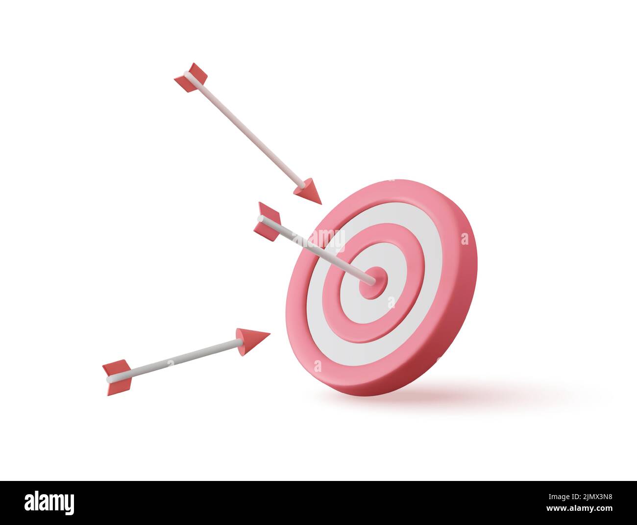 3d Arrow hit the center of target Stock Vector Image & Art - Alamy