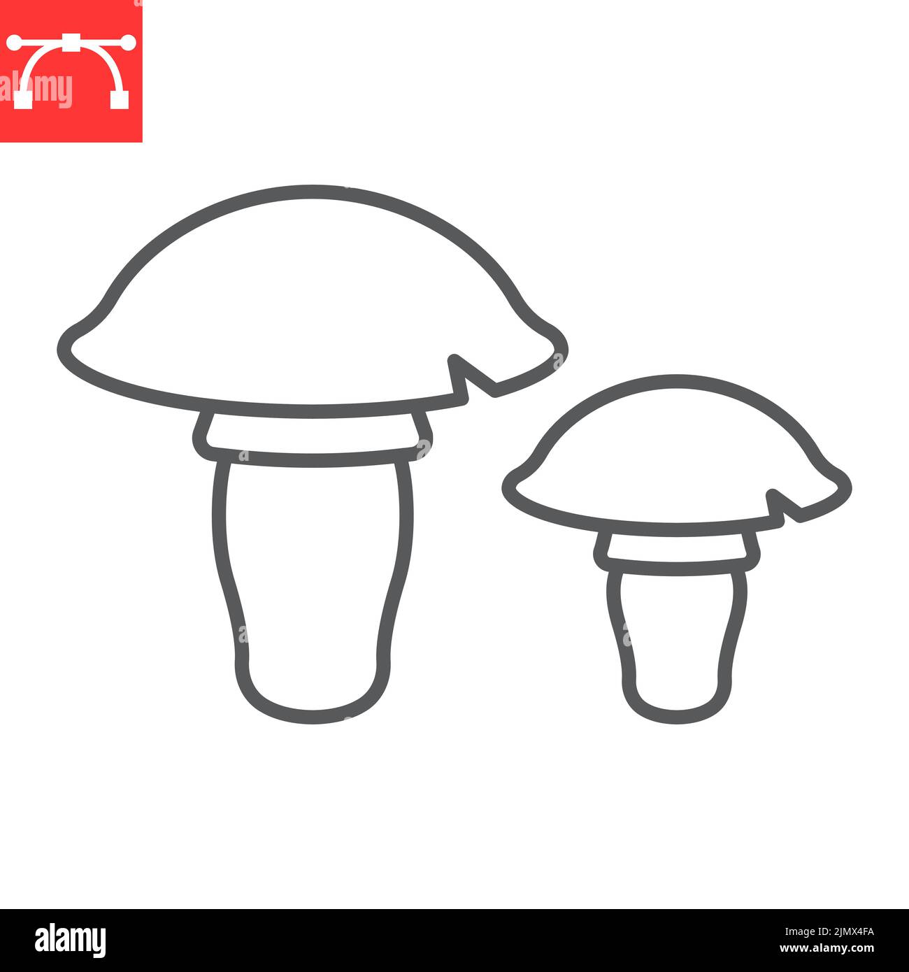 Mushrooms line icon, meal and food, mushroom vector icon, vector ...