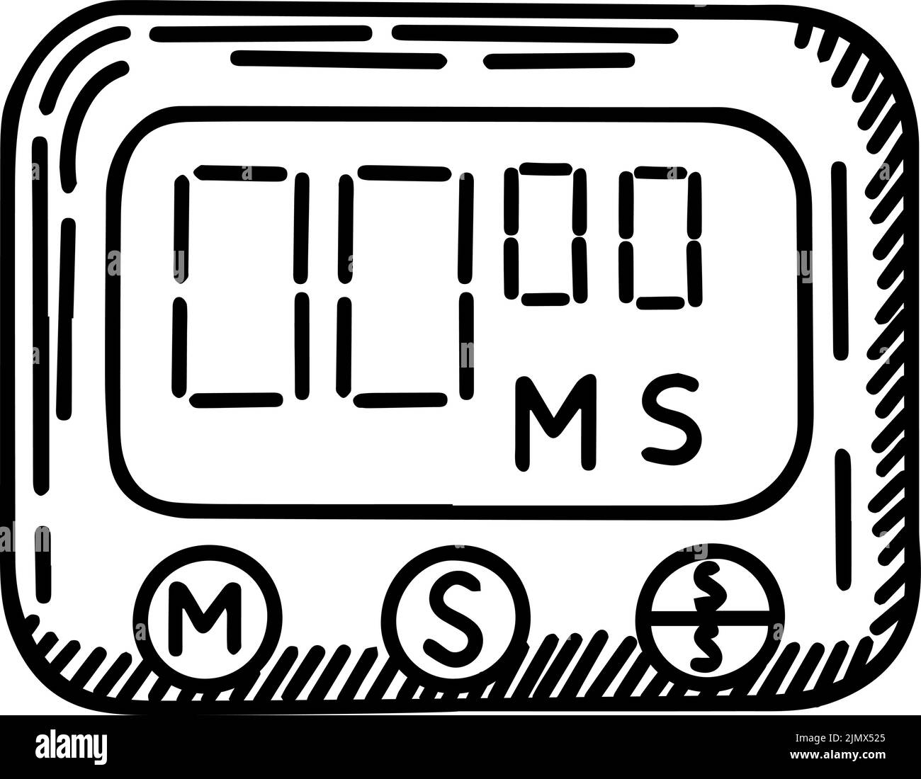 Digital Stopwatch sketched isolated. Timer in hand drawn style ... Digital Stopwatch sketched isolated. Timer in hand drawn style ...