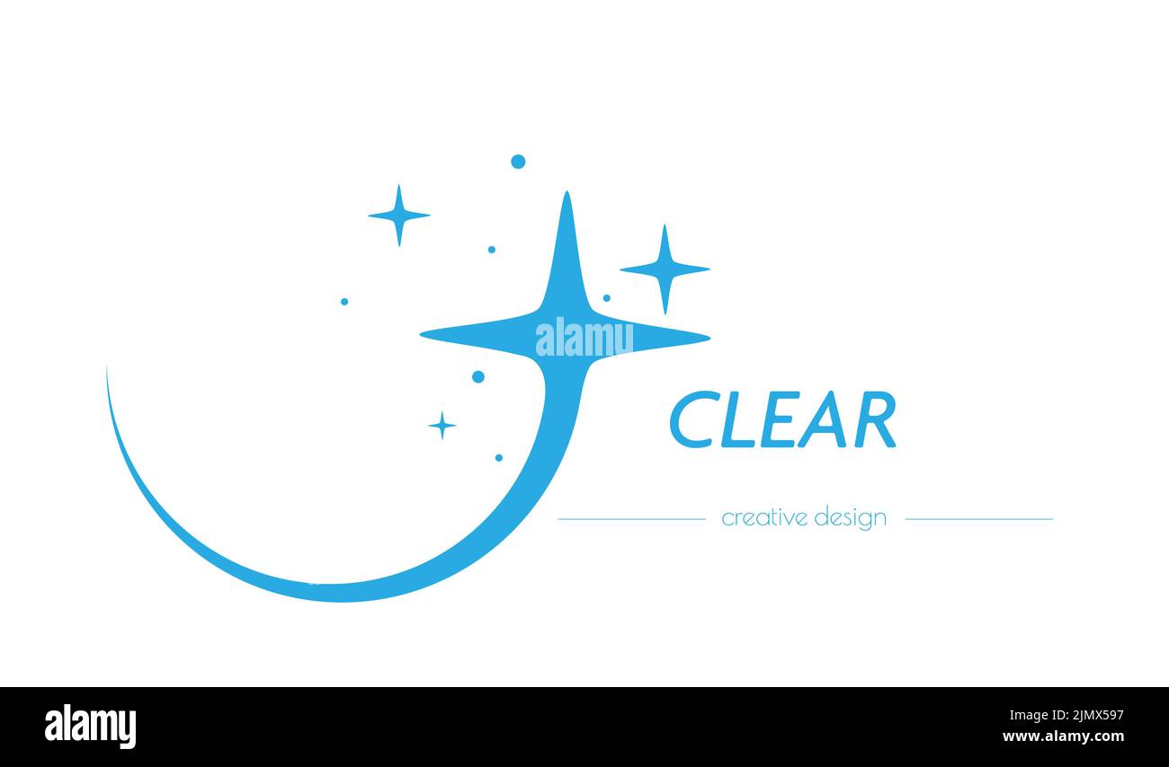 Glitter with sparks. A shining star. A symbol of cleanliness and ...