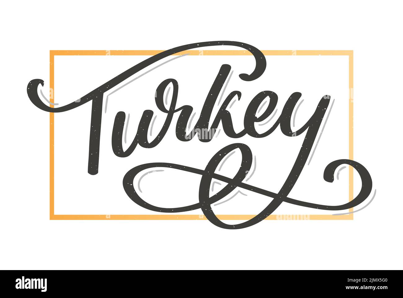 Turkey Lettering. Handwritten name of the country. Vector design ...