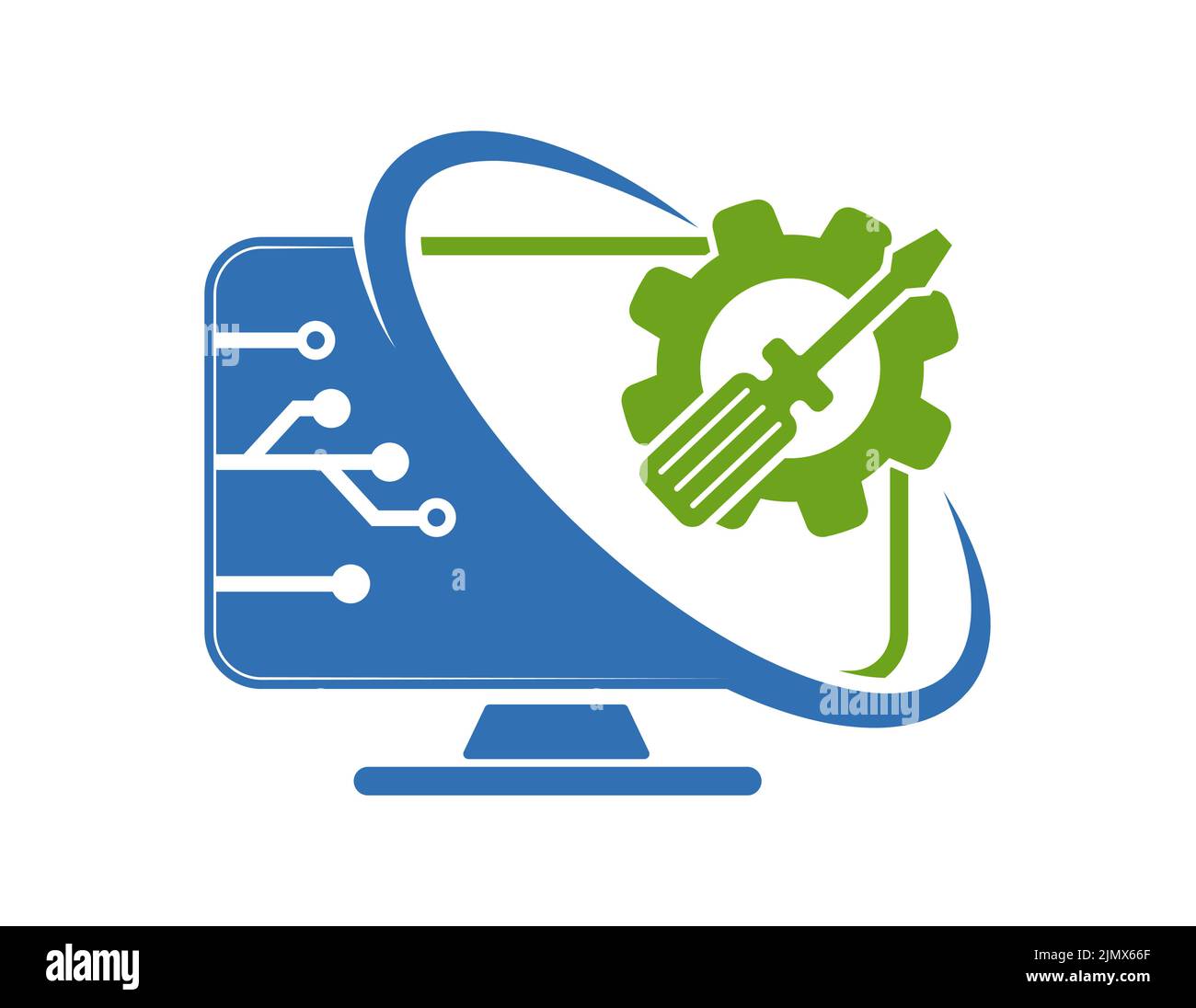 Technical support. Logo template for creative ideas. Flat style Stock ...