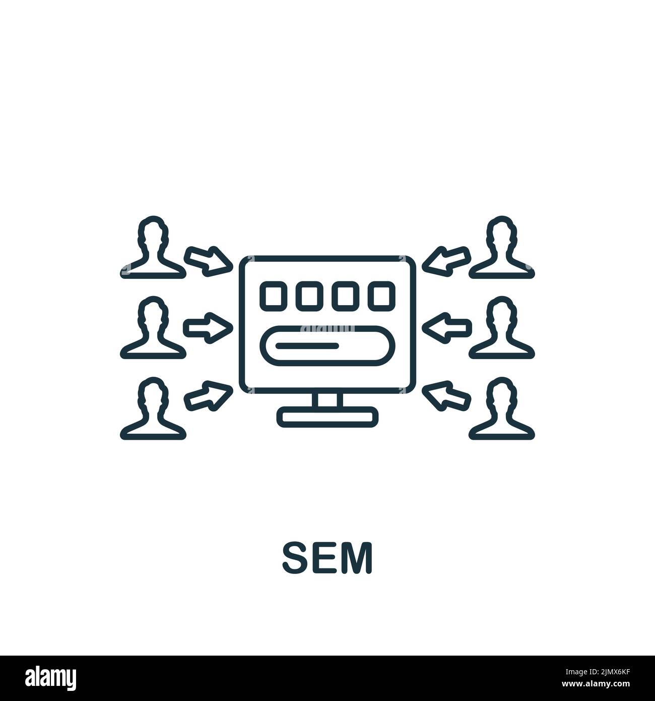 Sem icon. Monochrome simple Community icon for templates, web design ...