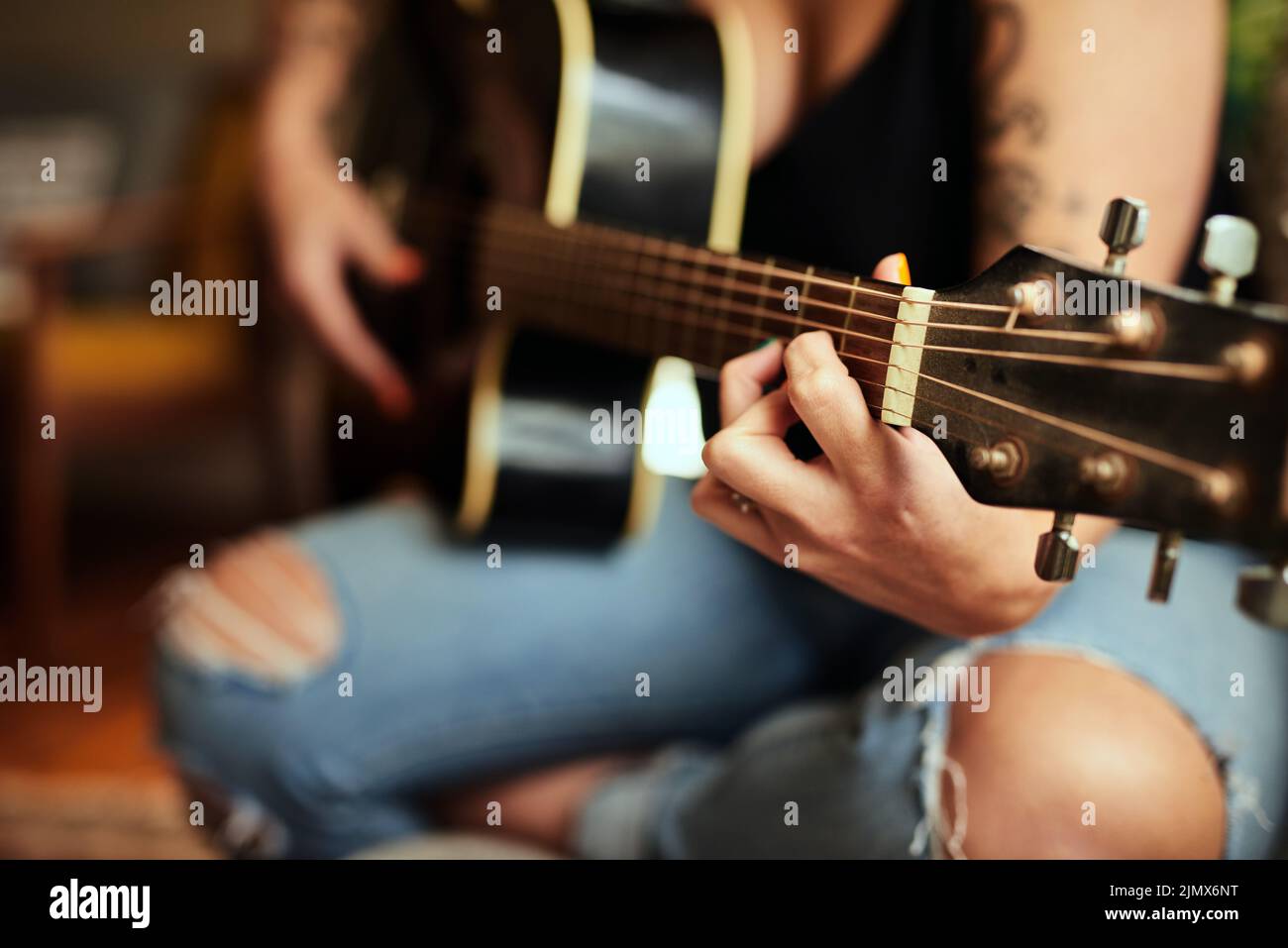 Nothing can take the music from within you. an unrecognizable woman ...