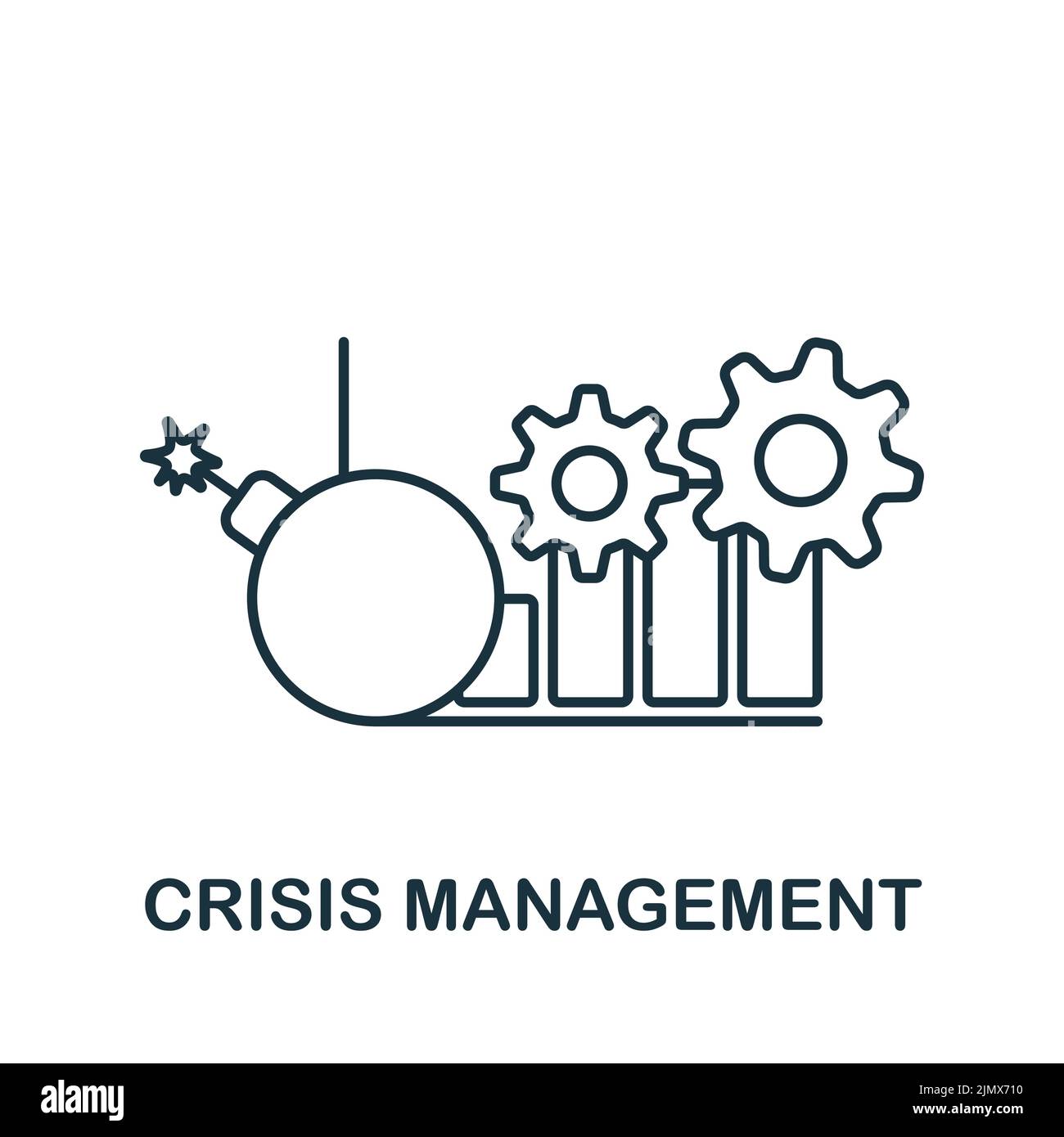 Crisis Management icon. Monochrome simple Community icon for templates ...