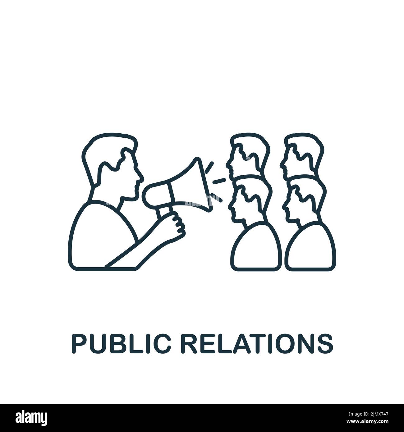 Public Relations icon. Monochrome simple Community icon for templates ...