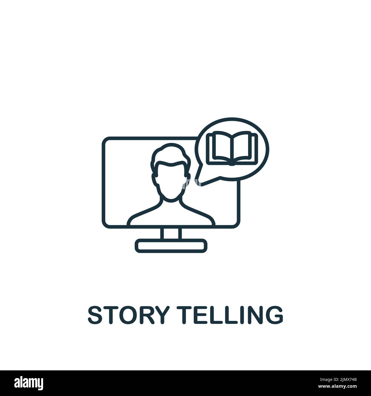 Story Telling icon. Monochrome simple Community icon for templates, web ...