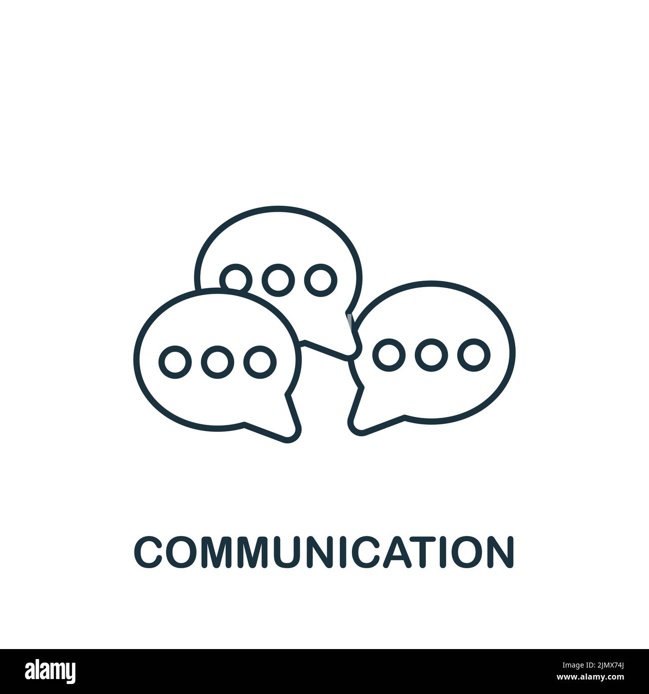 Communication icon. Monochrome simple Community icon for templates, web ...