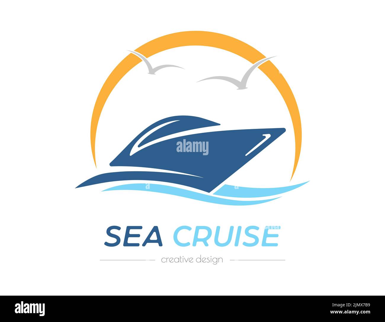 Sea cruise. Template for logo, sticker, stickers and labels, for ...