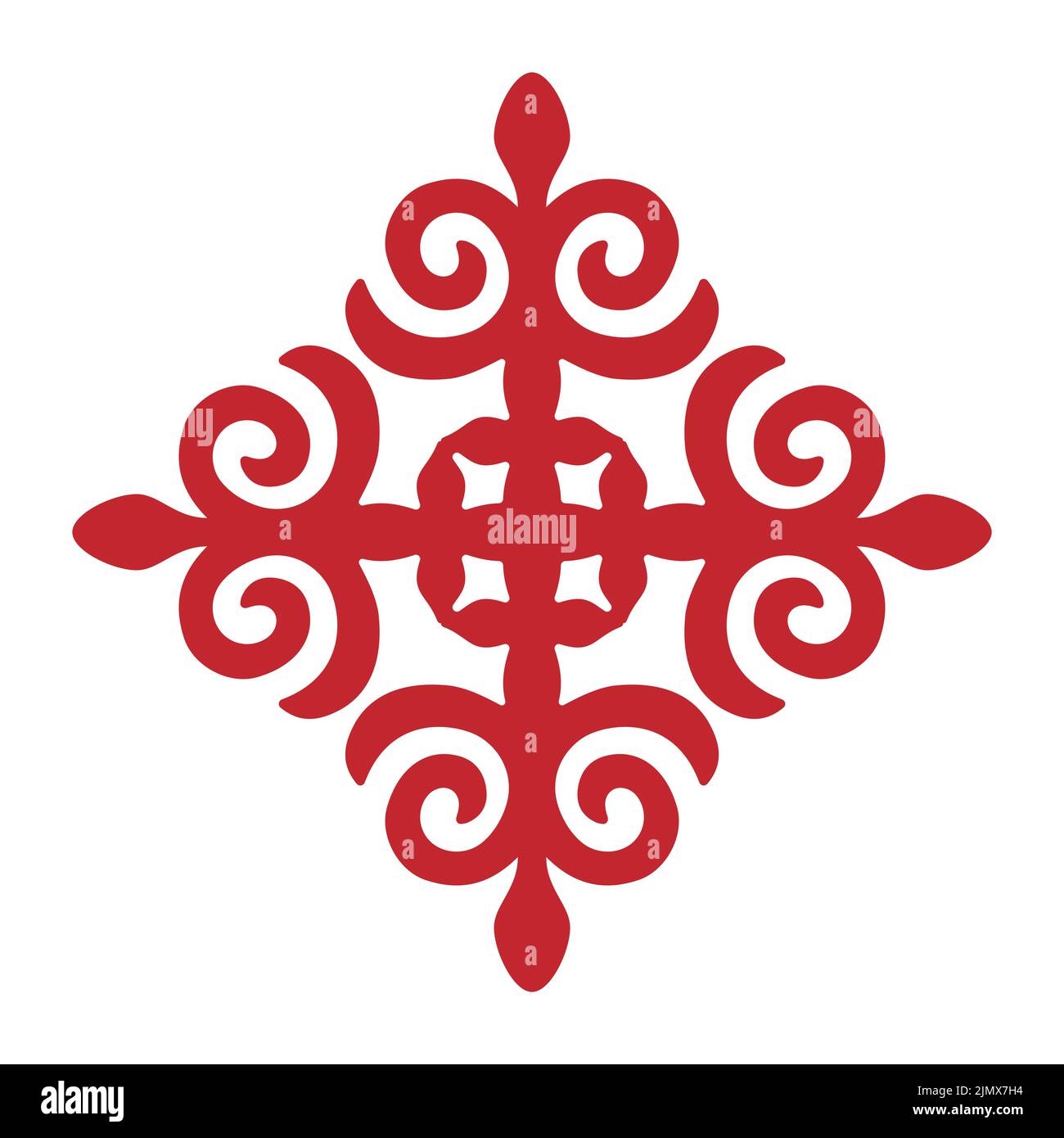 Template of an arbitrary oriental ornament for creative ideas. Flat ...