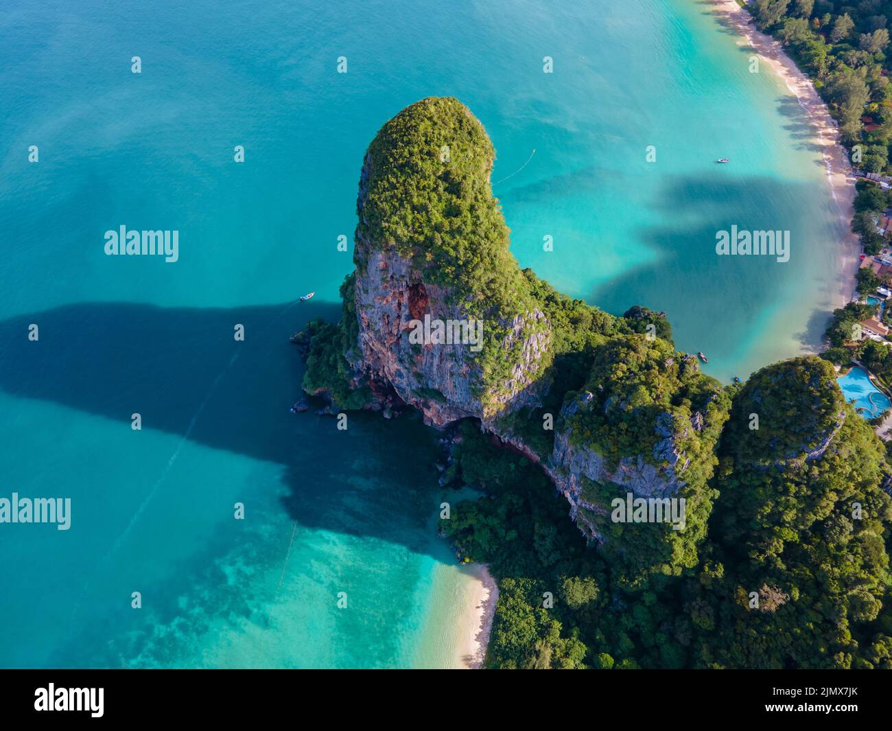 Railay beach Krabi Thailand, tropical beach of Railay Krabi, Panoramic ...
