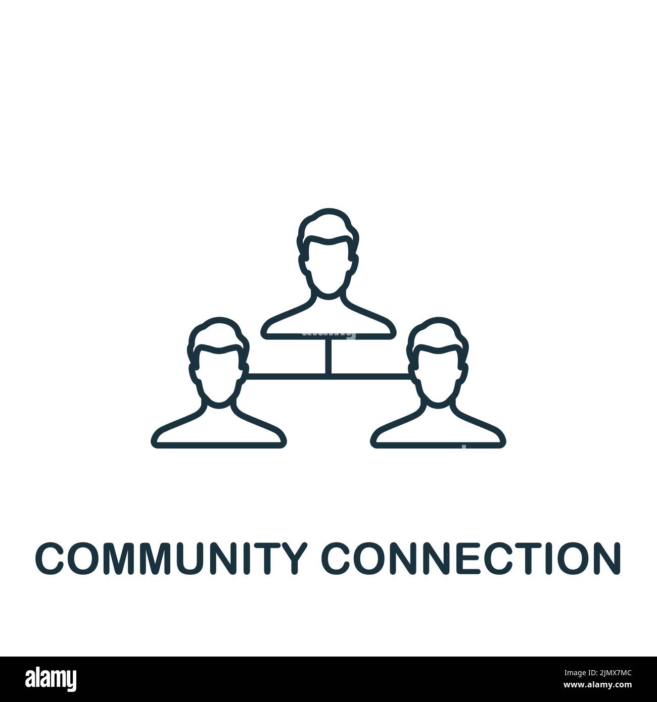 Community Connection icon. Monochrome simple Community icon for ...