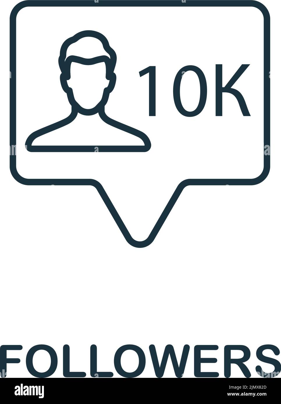 Followers icon. Monochrome simple Community icon for templates, web ...