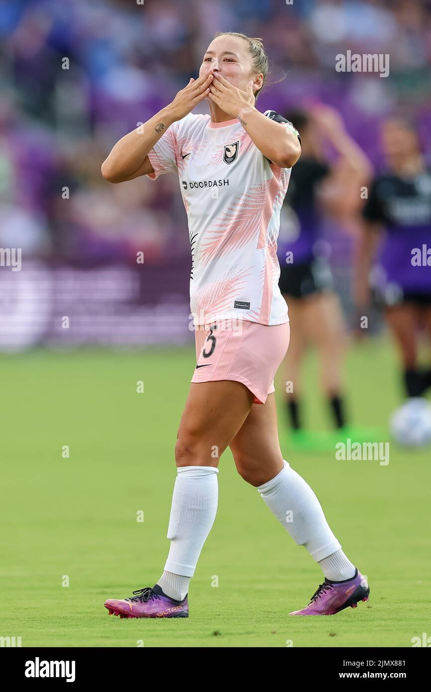 August 7, 2022: Angel City FC defender ALI RILEY (5) shows gratitude to ...