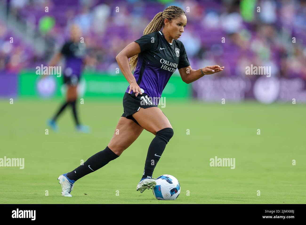 August 7, 2022: Orlando Pride forward DARIAN JENKINS (11) drives the ...