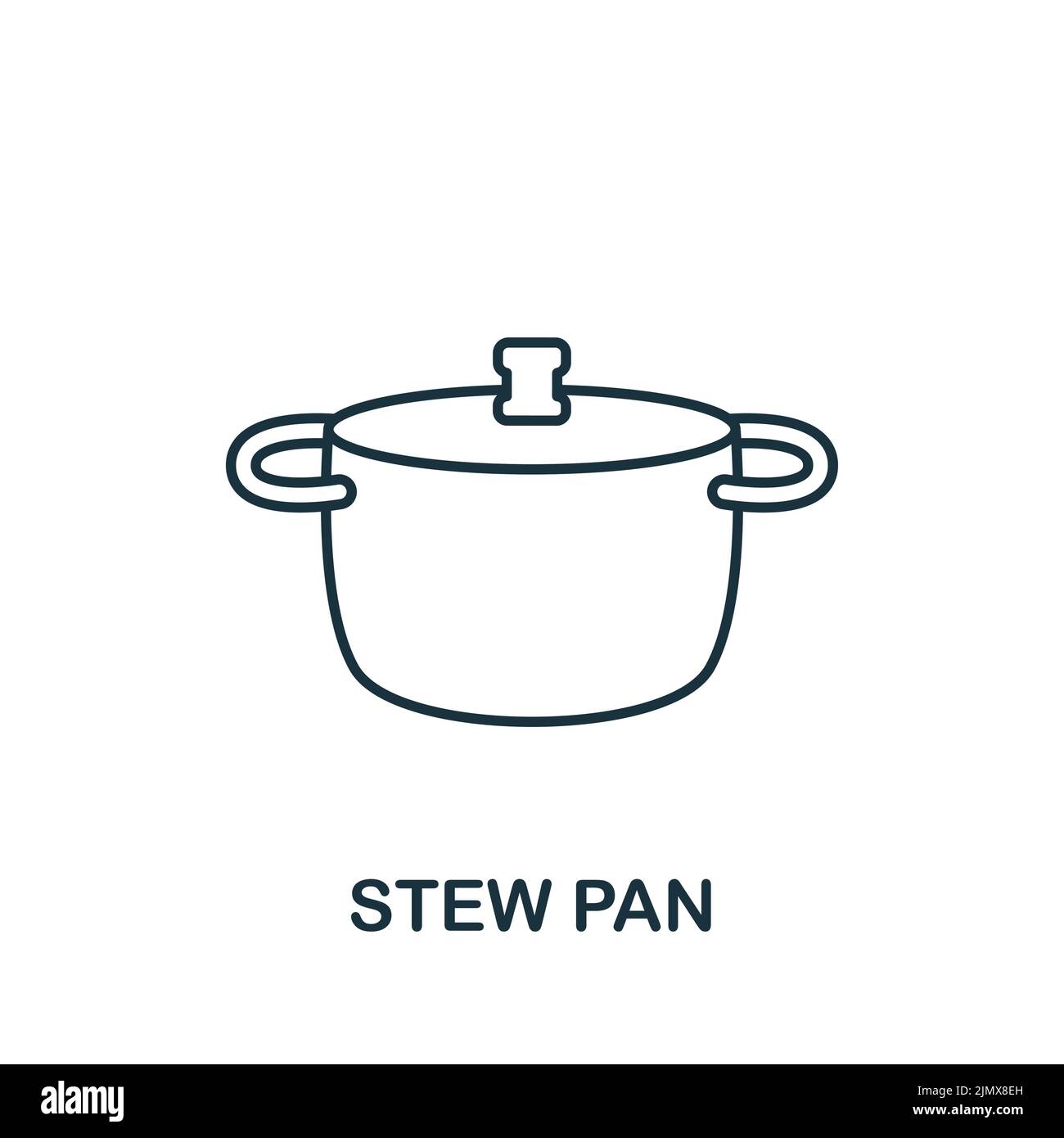 Stew Pan icon. Monochrome simple Cooking icon for templates, web design ...