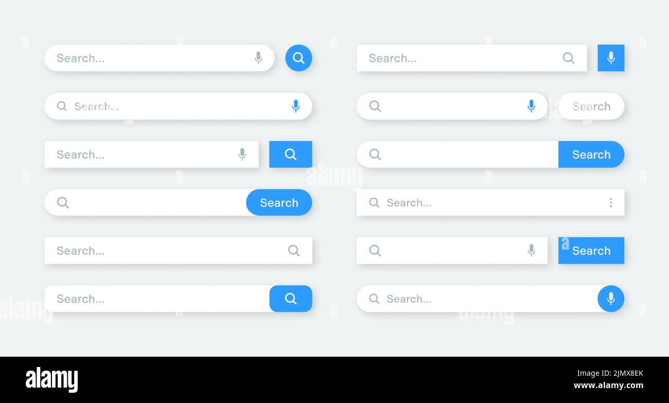 Various search bar templates. Internet browser engine with search box ...