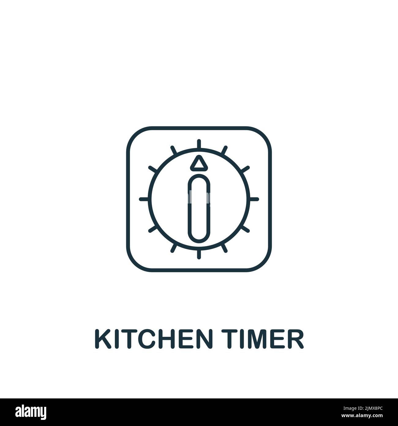 Kitchen Timer icon. Monochrome simple Cooking icon for templates, web ...