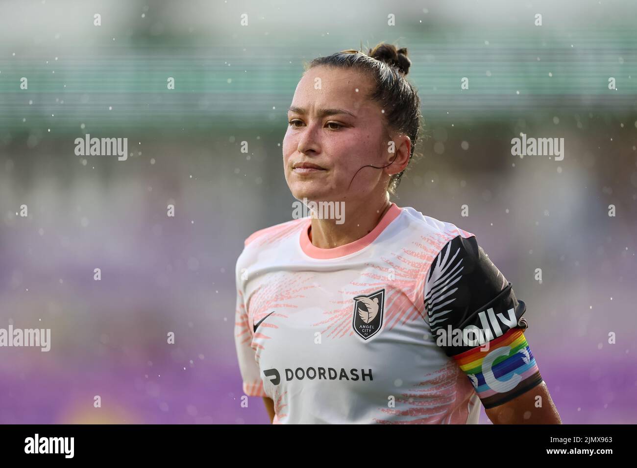 August 7, 2022: Angel City FC defender ALI RILEY (5) sets up a play ...