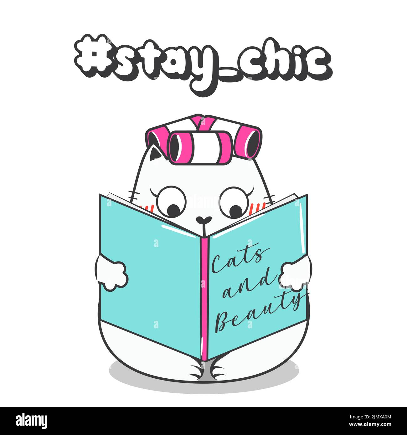 Cute kitty in cartoon sketch style. Doodle cats Stock Vector Image ...