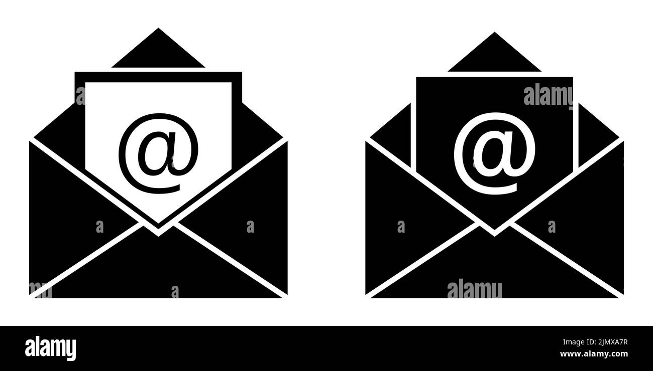 Envelope email set. Vector illustration isolated on white background ...