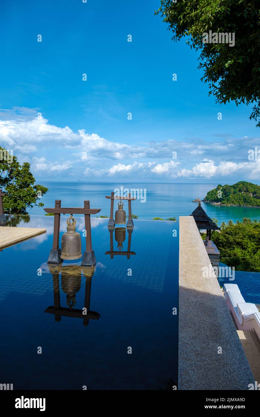 Koh Lanta Thailand, luxury beach chairs by the swimming pool of an ...