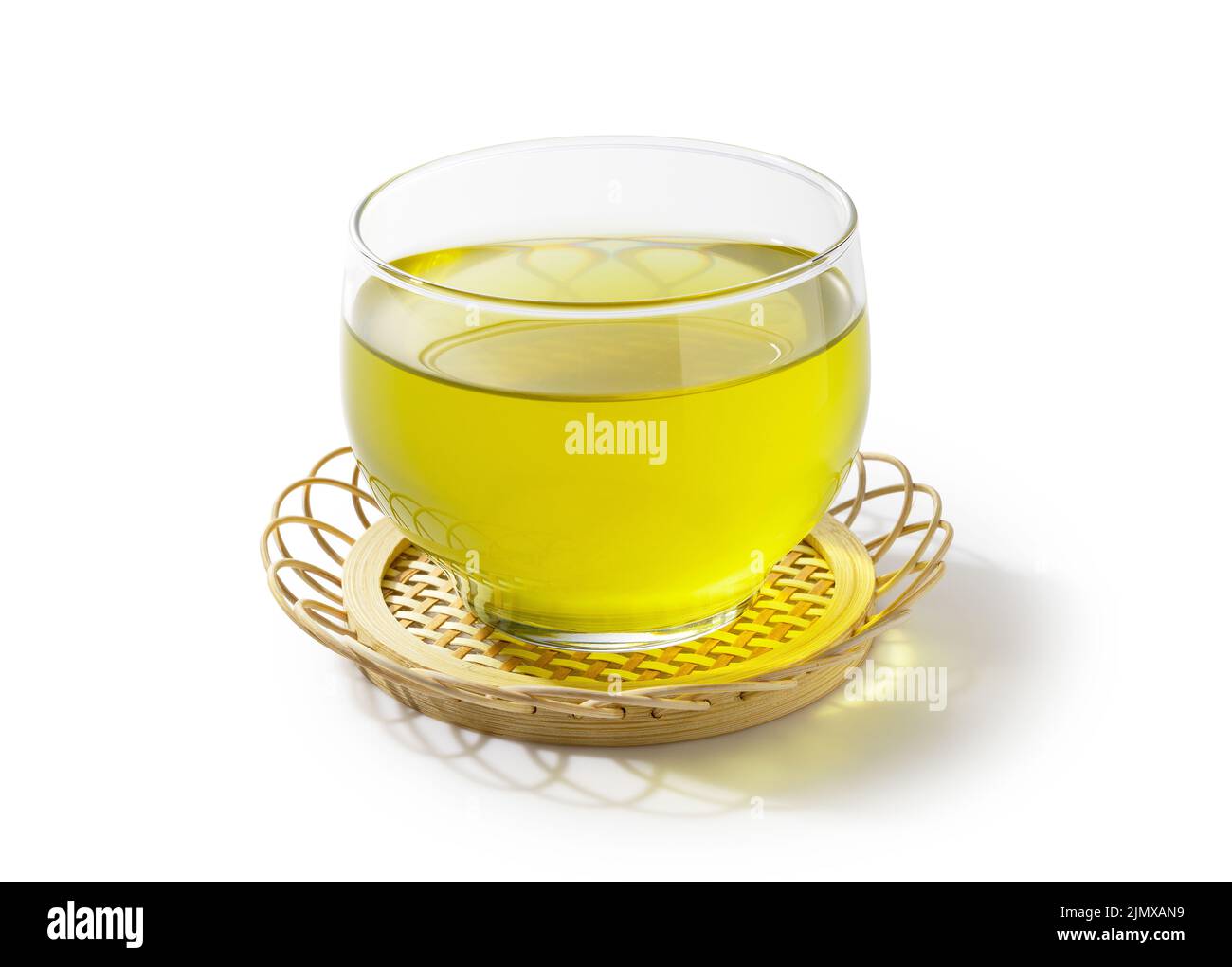 Cold Japanese green tea set against a white background Stock Photo - Alamy