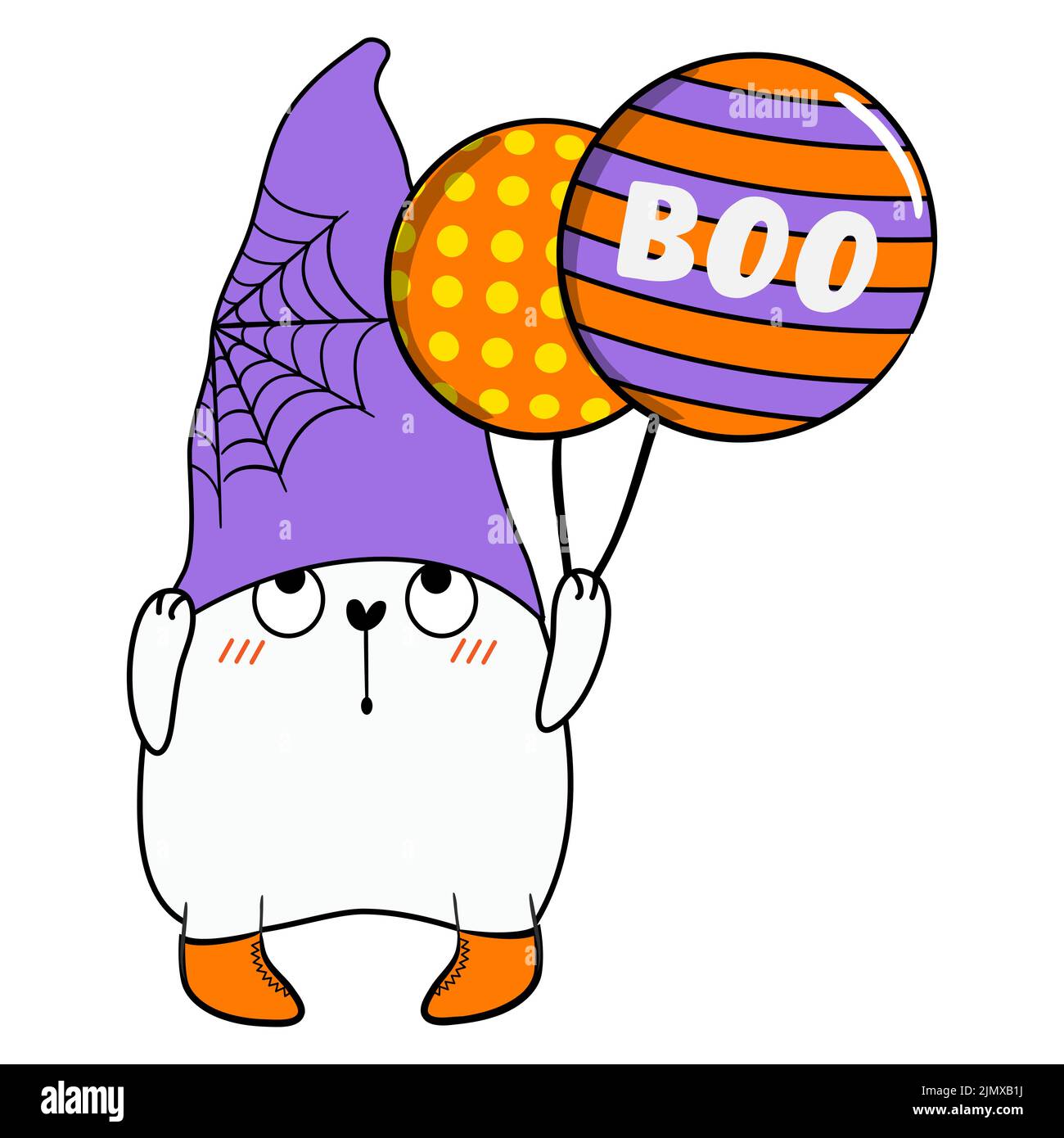 Cute Halloween Cat In Doodle Style Vector Stock Illustration Stock Vector Image And Art Alamy