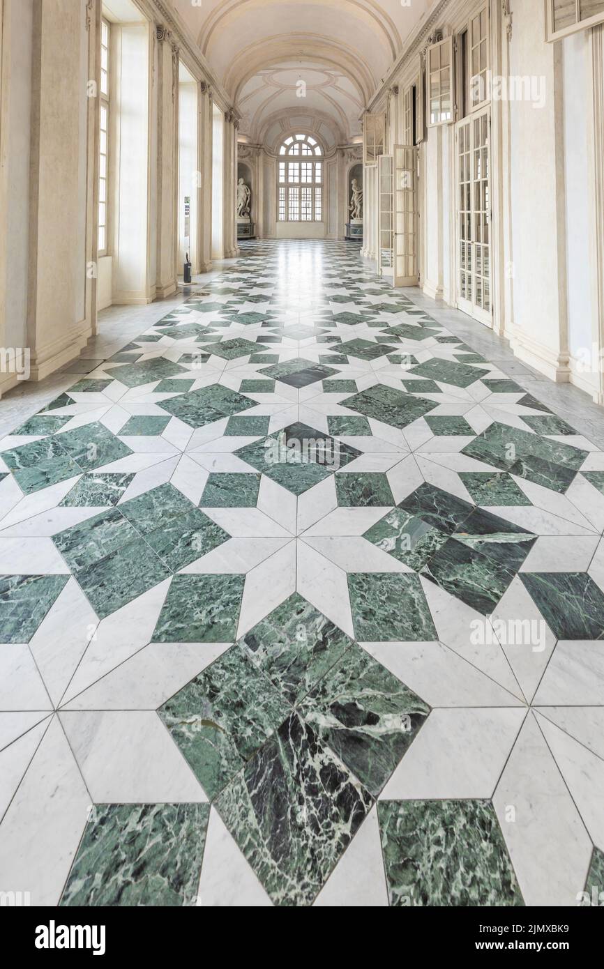 Corridor with floor made of luxury marbles. Plenty of elegance for this ...