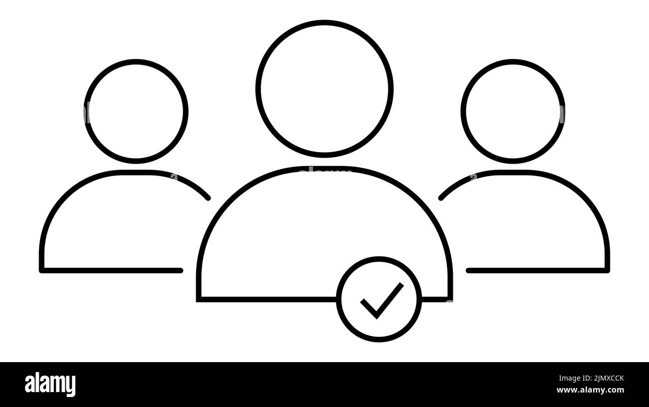 Membership line icon. Vector illustration isolated on white background ...