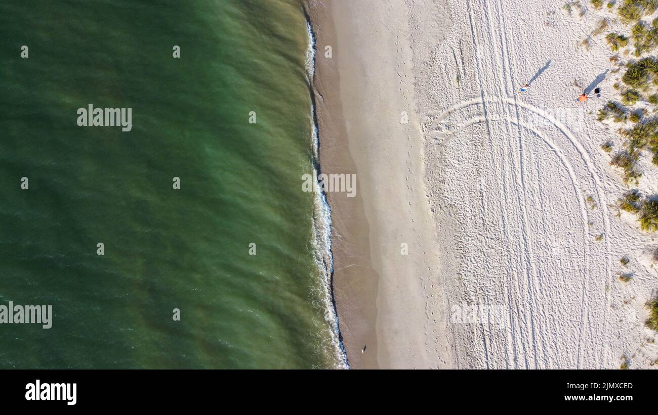 seashore filming from a drone view from above, Ukraine, Odessa Stock ...