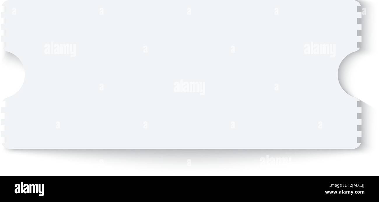 White paper ticket mockup Stock Vector Images - Alamy