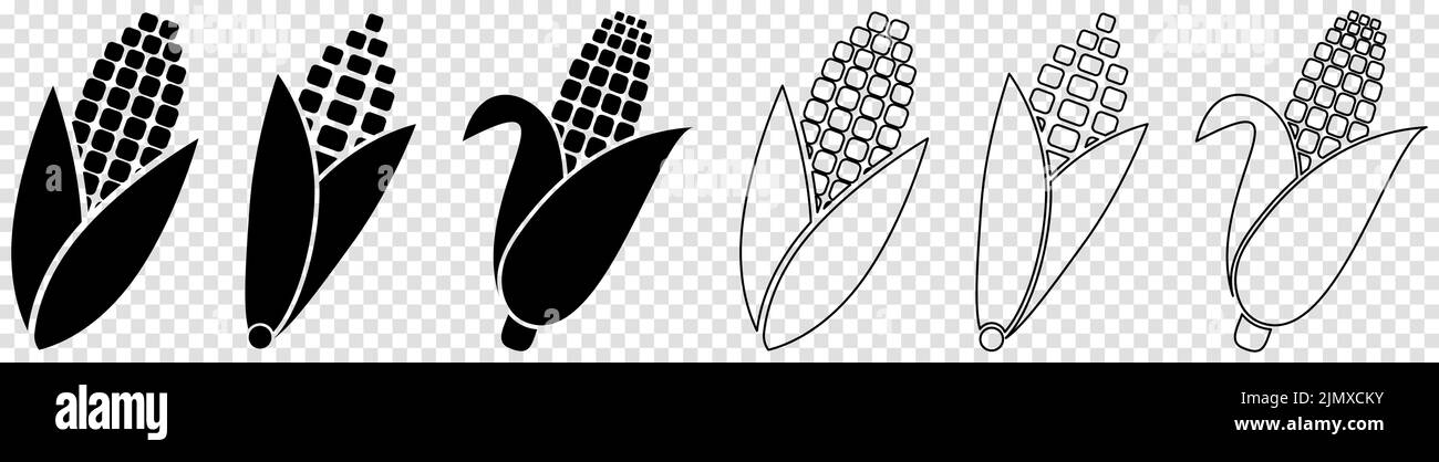 Corn icons. Design for web and mobile app. Vector illustration isolated ...