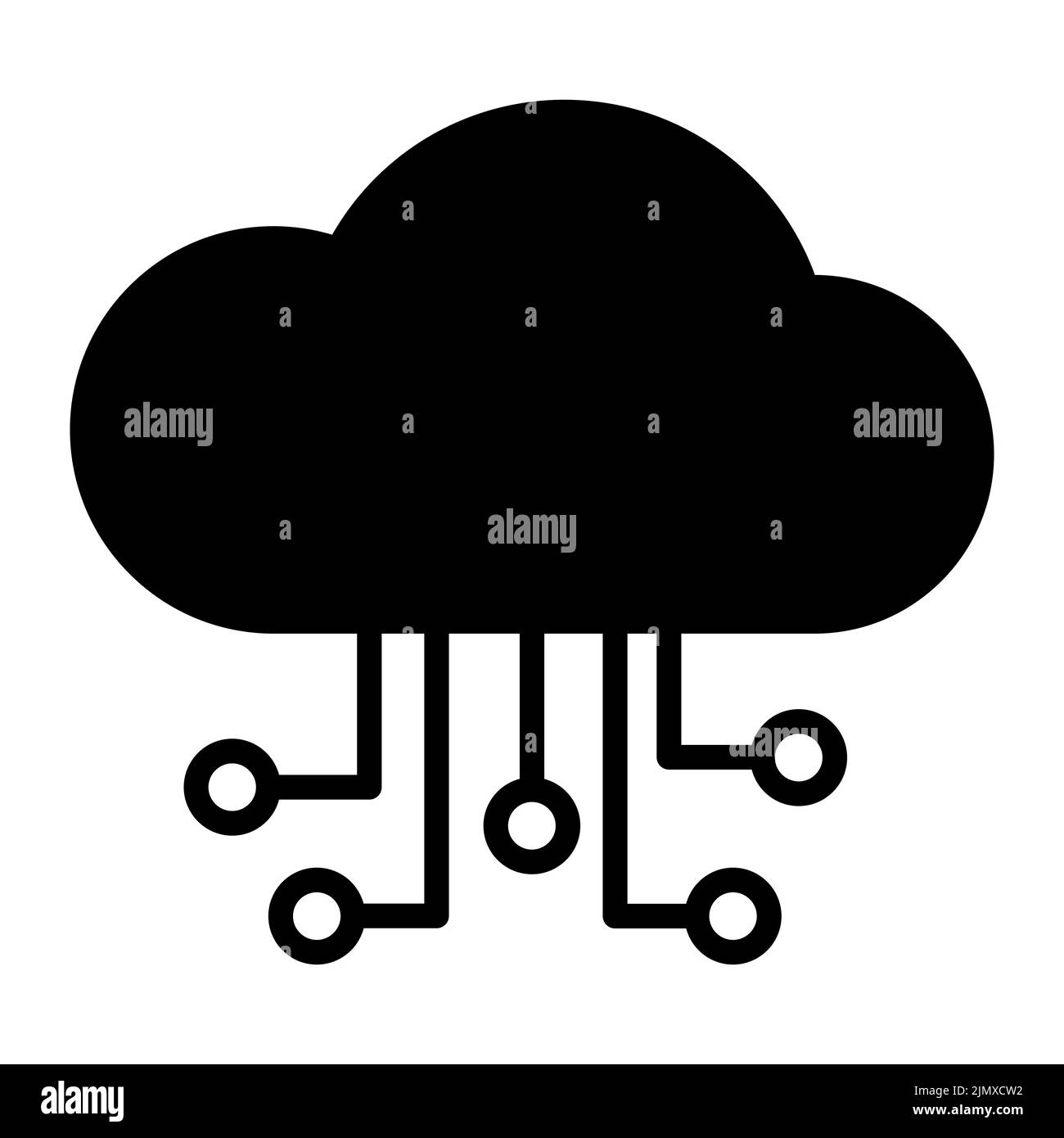 Cloud Computing Icon. Trendy Flat Style. Vector illustration isolated ...