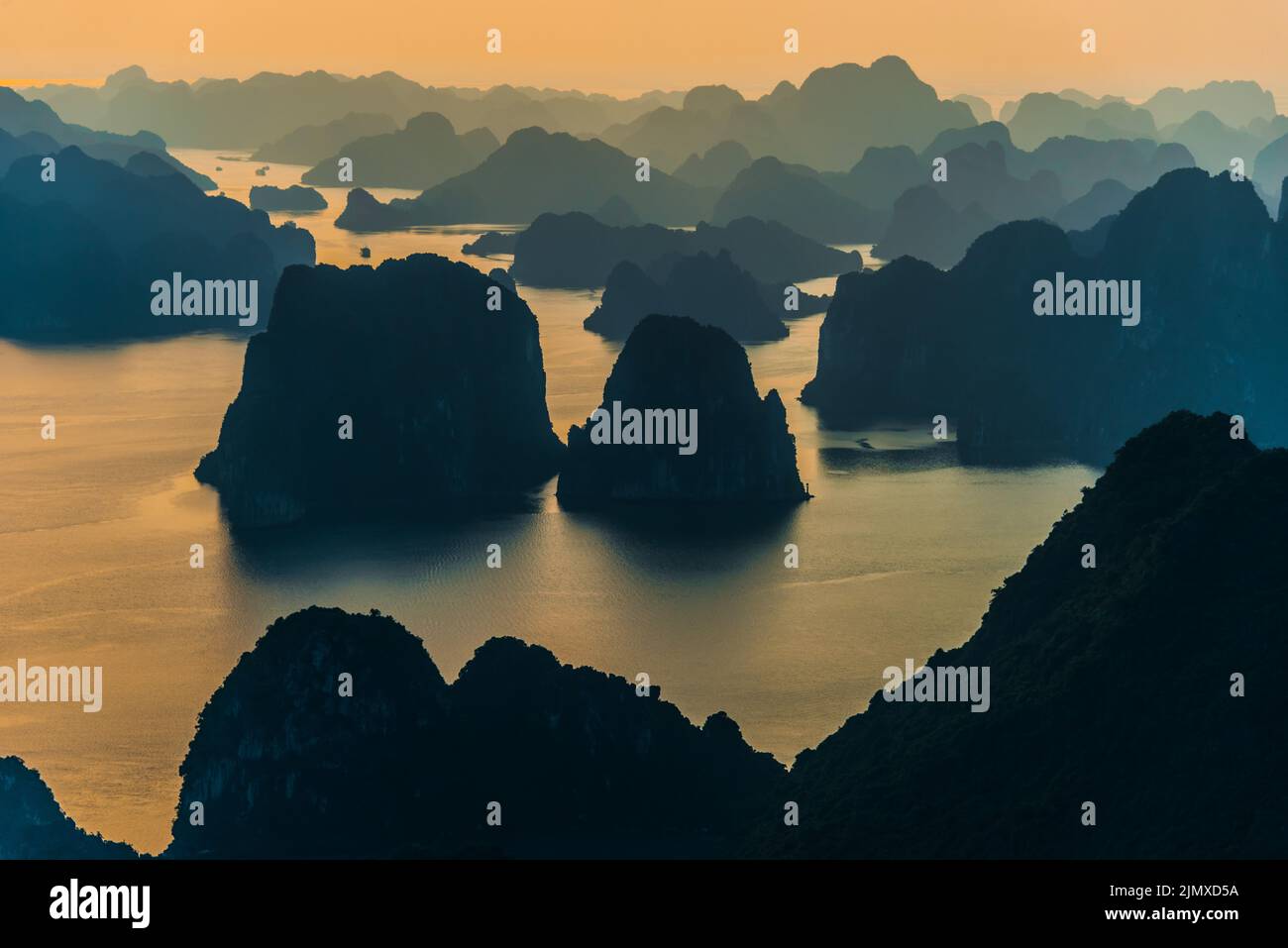 Aerial view of Ha Long Bay Stock Photo - Alamy