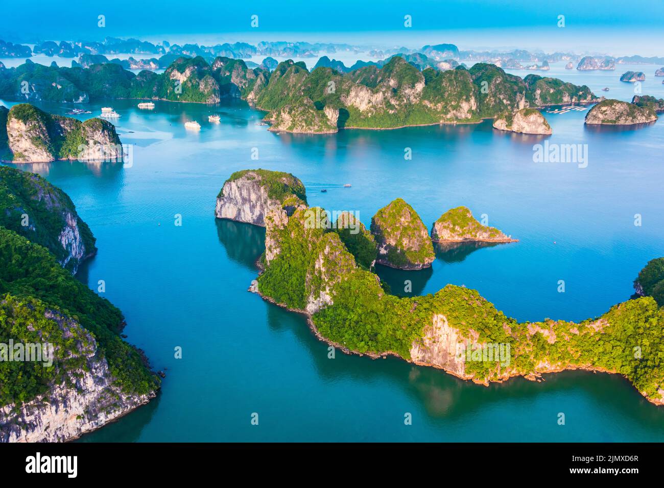 Aerial view of Ha Long Bay Stock Photo - Alamy