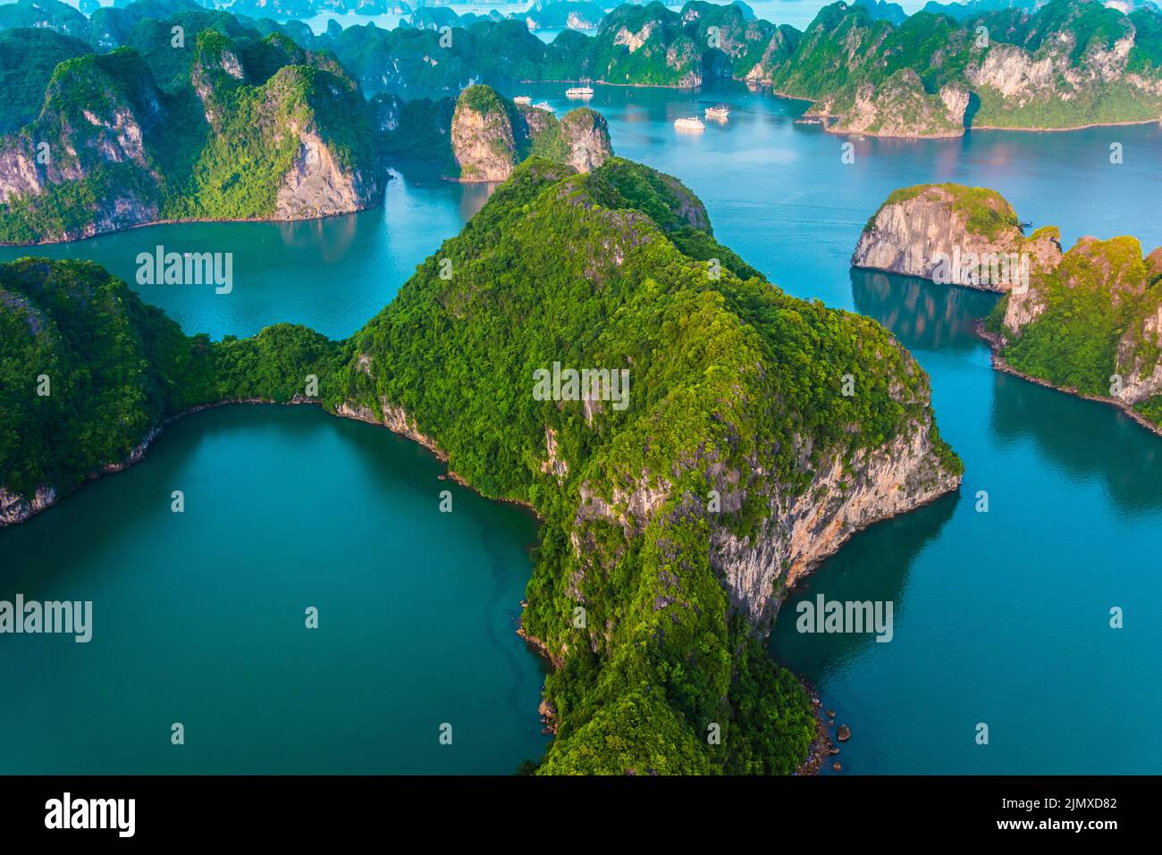 Aerial view of Ha Long Bay Stock Photo - Alamy