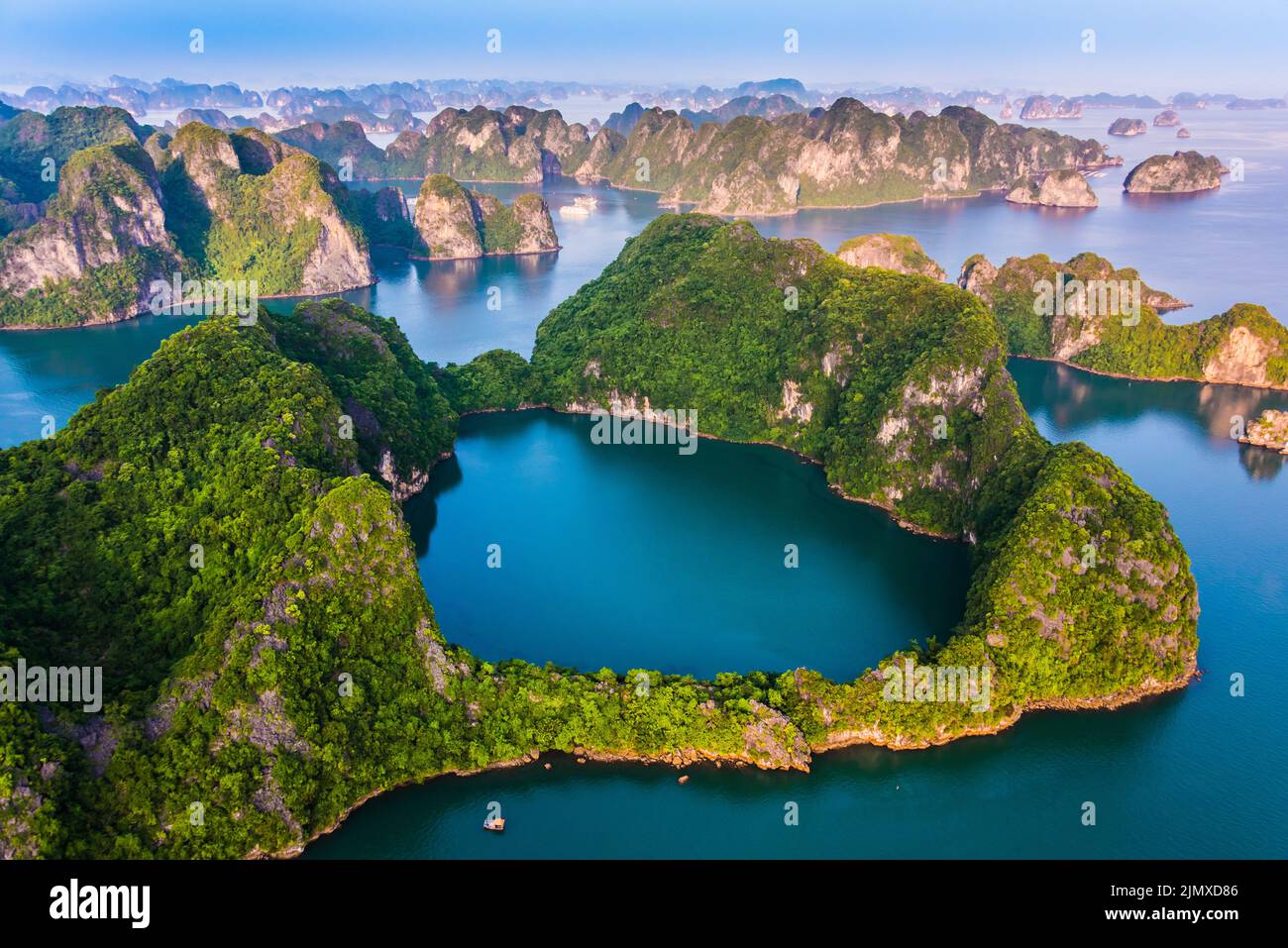 Aerial view of Ha Long Bay Stock Photo - Alamy