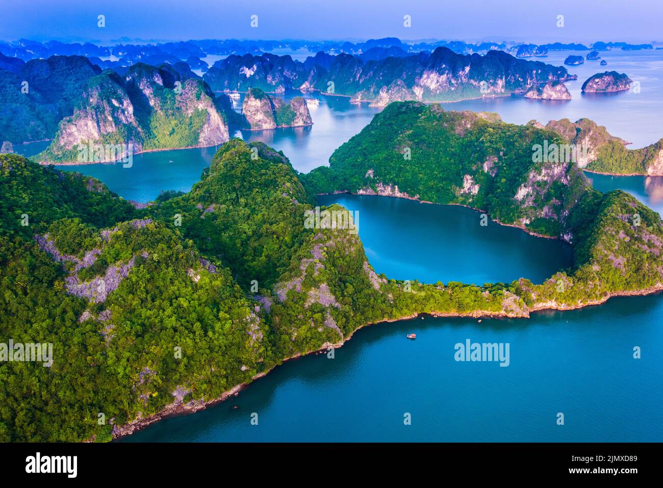 Aerial view of Ha Long Bay Stock Photo - Alamy