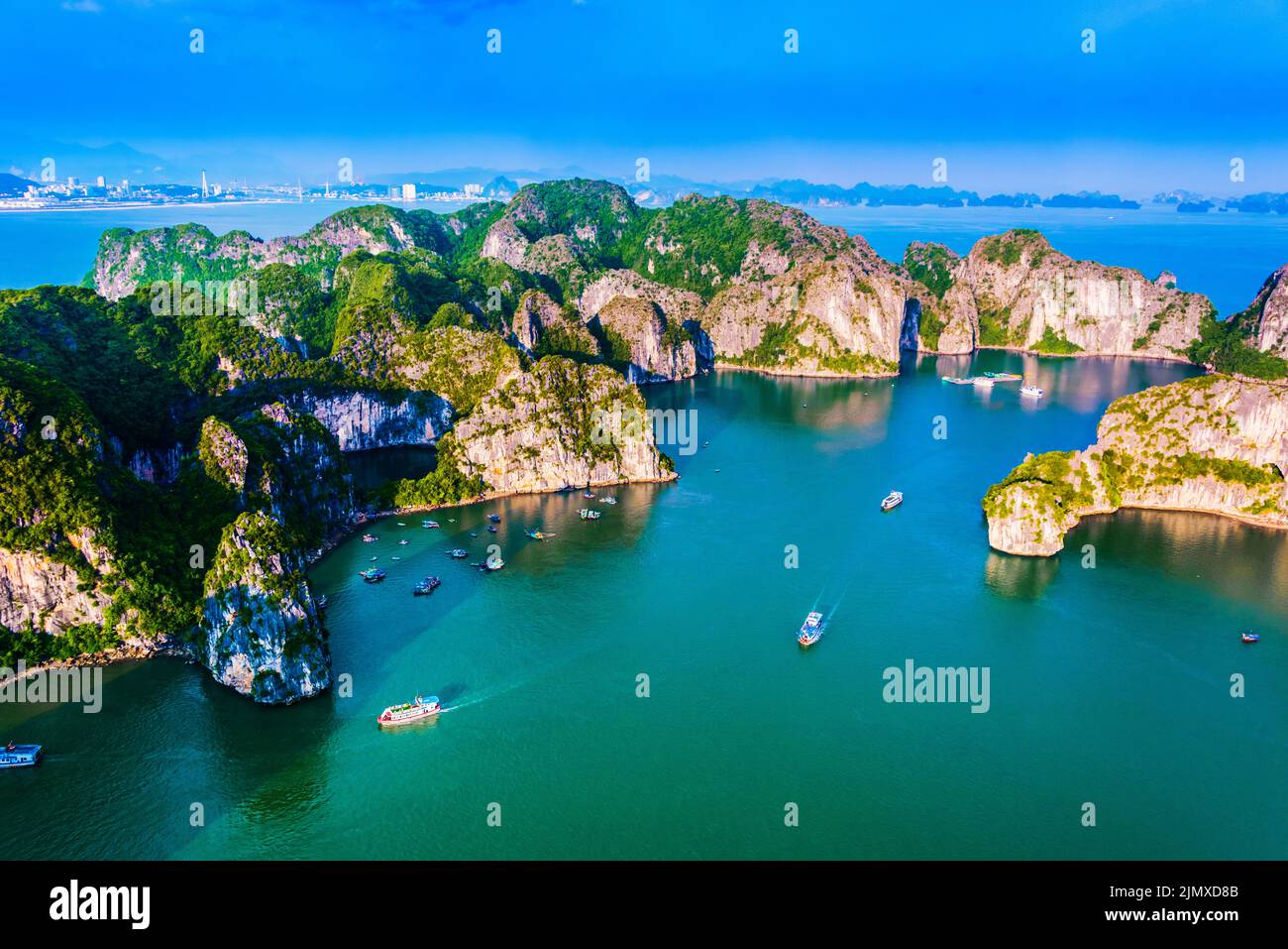Aerial view of Ha Long Bay Stock Photo - Alamy