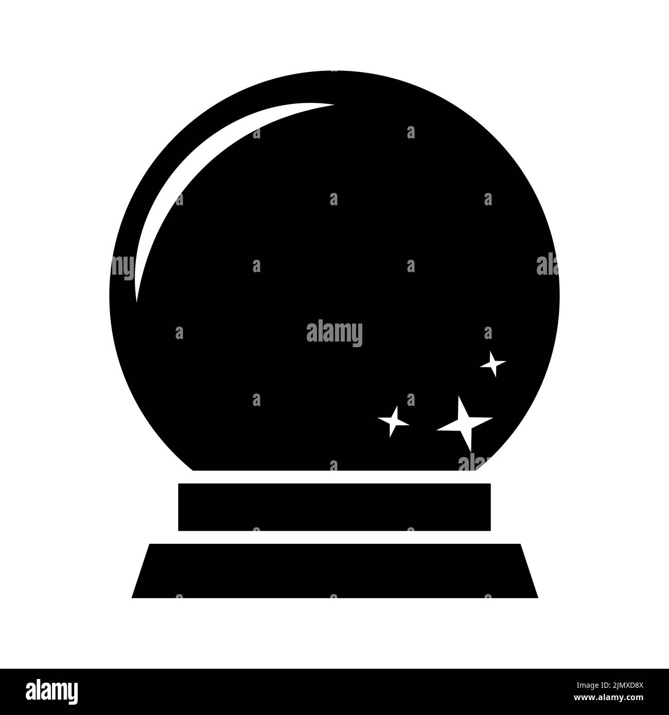 Crystal ball vector icon. Vector illustration isolated on white ...