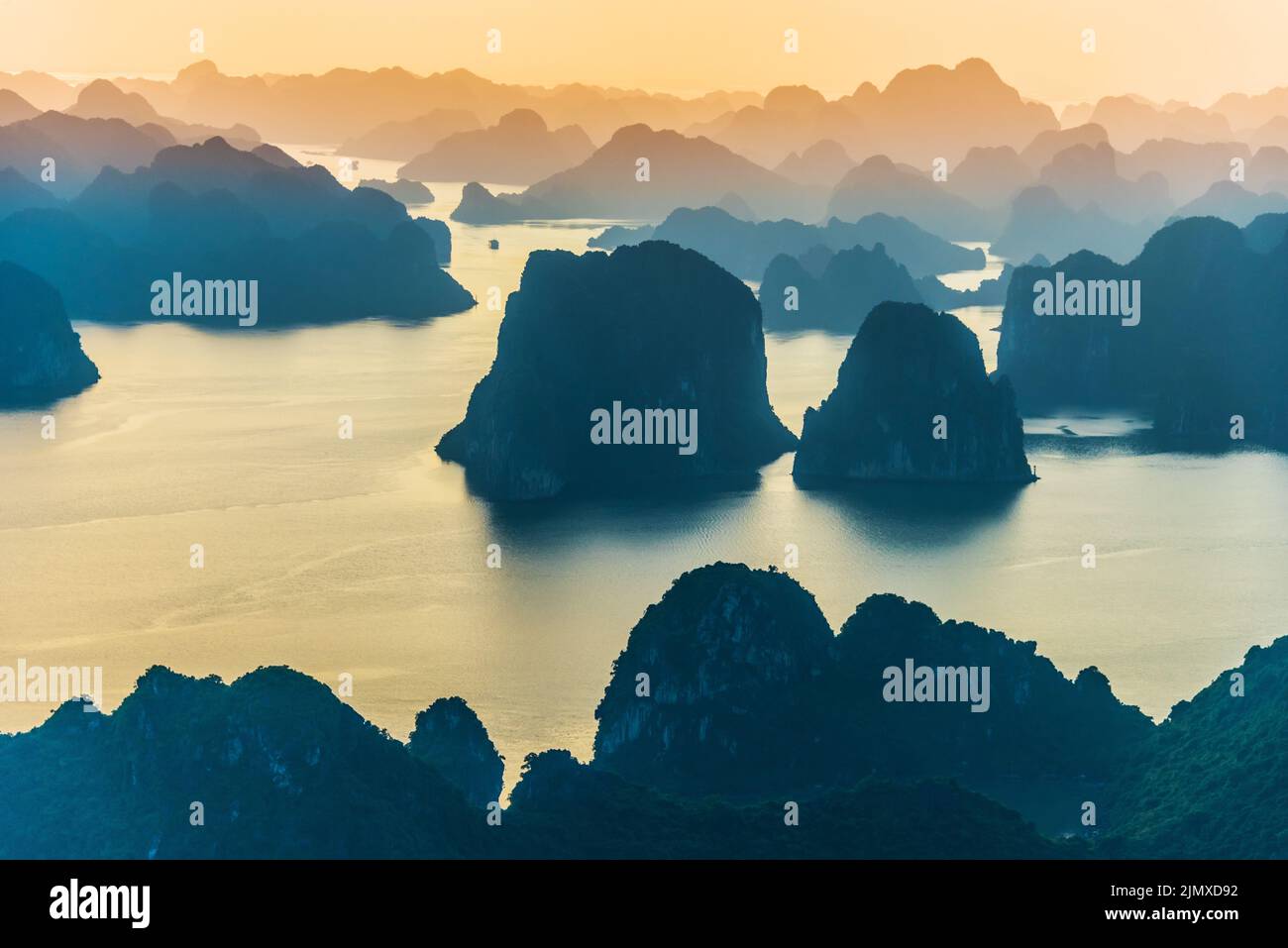 Aerial view of Ha Long Bay Stock Photo - Alamy