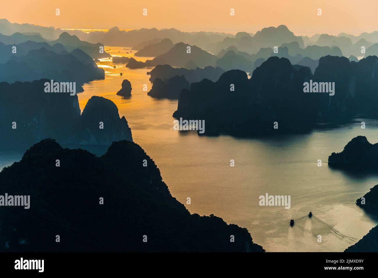 Aerial view of Ha Long Bay Stock Photo - Alamy
