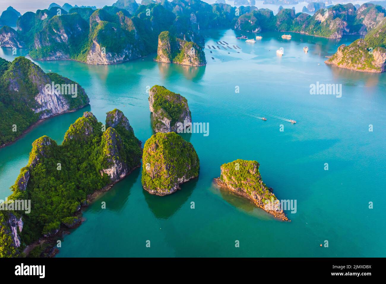Aerial view of Ha Long Bay Stock Photo - Alamy