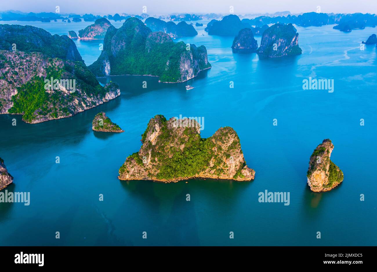 Aerial view of Ha Long Bay Stock Photo - Alamy