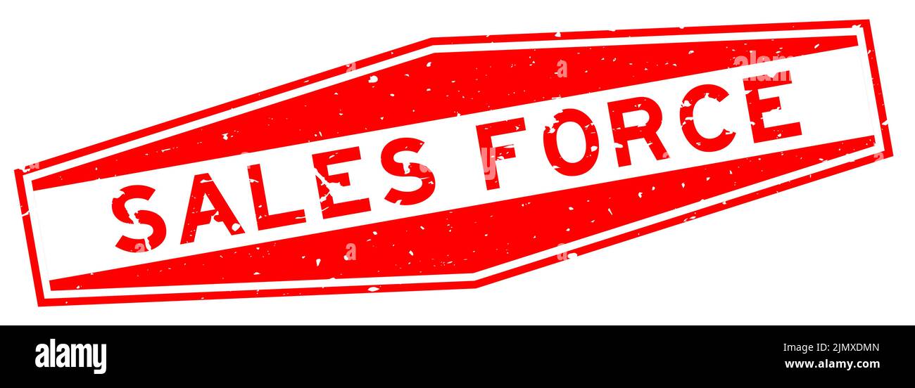 Grunge red sales forceword hexagon rubber seal stamp on white background Stock Vector Image ...