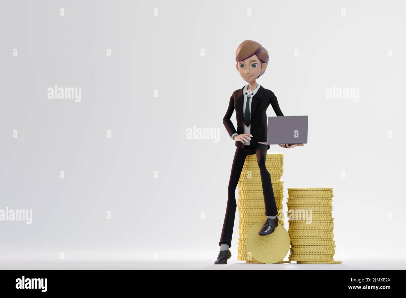 3D Illustration. 3D Rendering , Bussiness has done great work . Concept ...