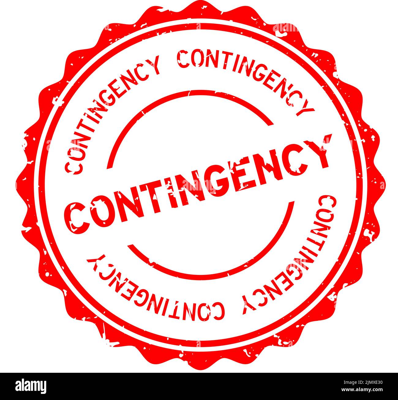 Grunge red Contingency word round rubber seal stamp on white background Stock Vector Image & Art ...