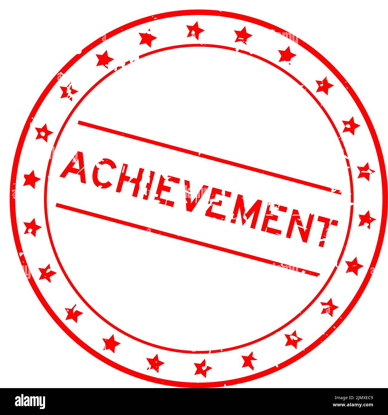 Grunge red achievement word round rubber seal stamp on white background Stock Vector Image & Art ...