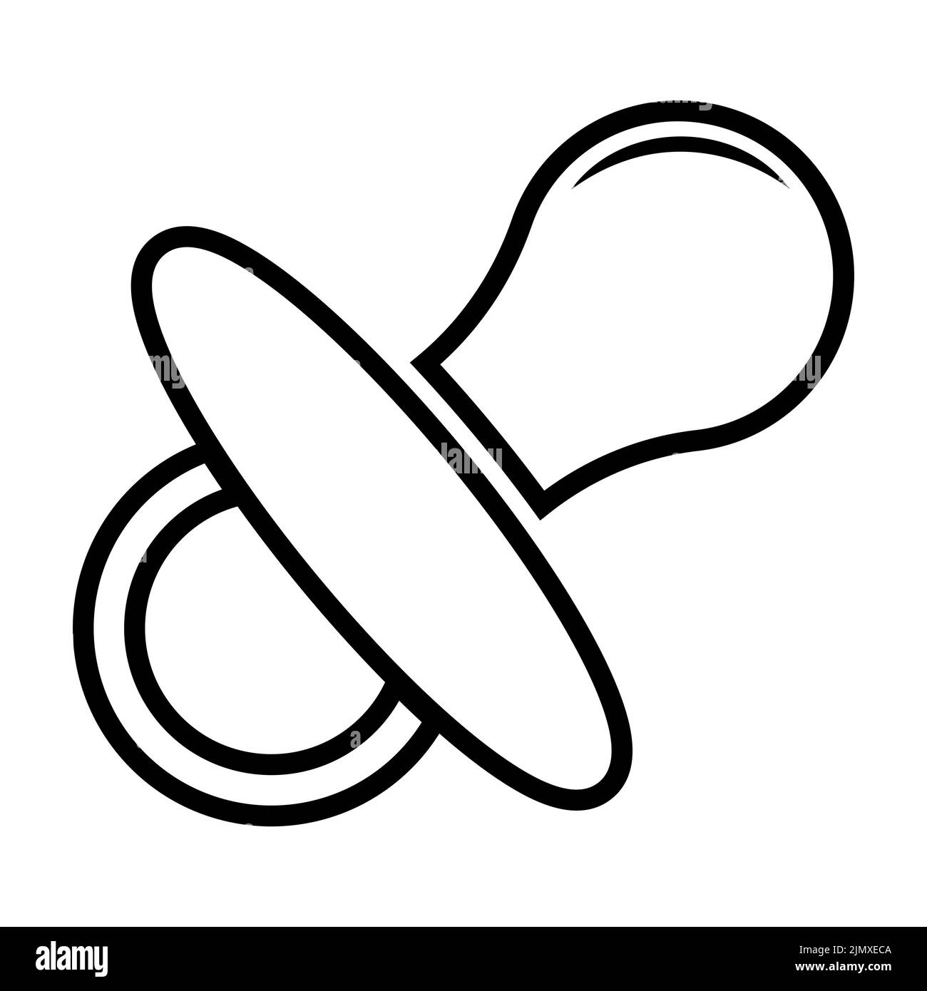 Pacifier outline icon. Vector illustration isolated on white background ...